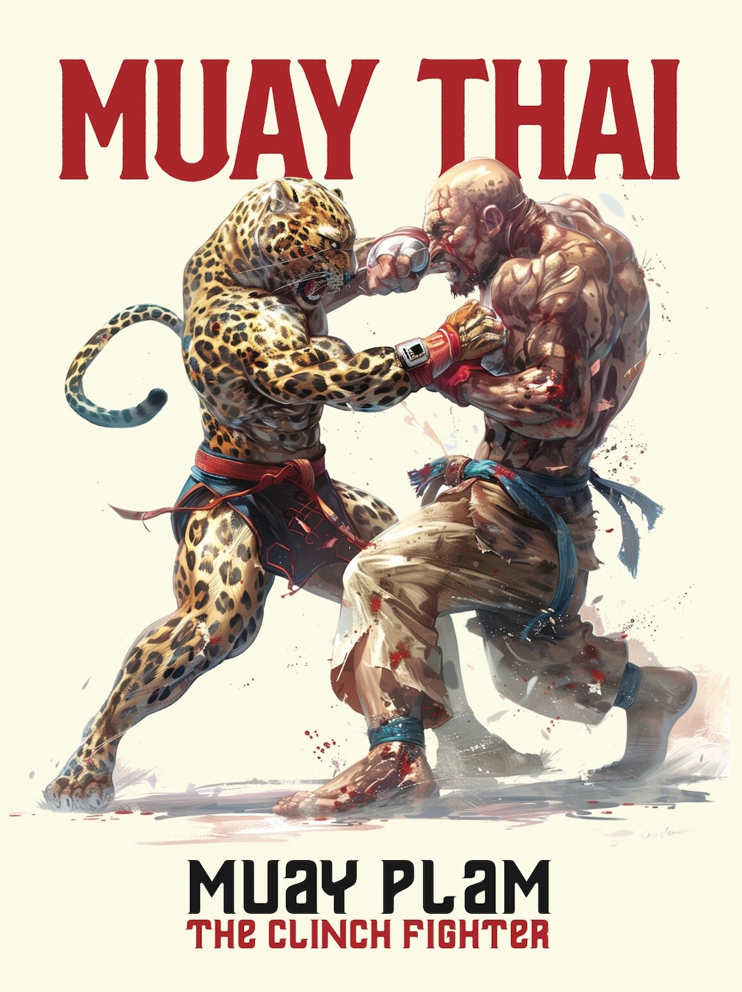 Muay Thai Animal Series: Muay Plam - Etsy