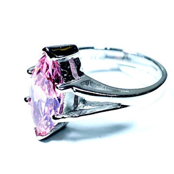 Pink Cz Ring - Etsy