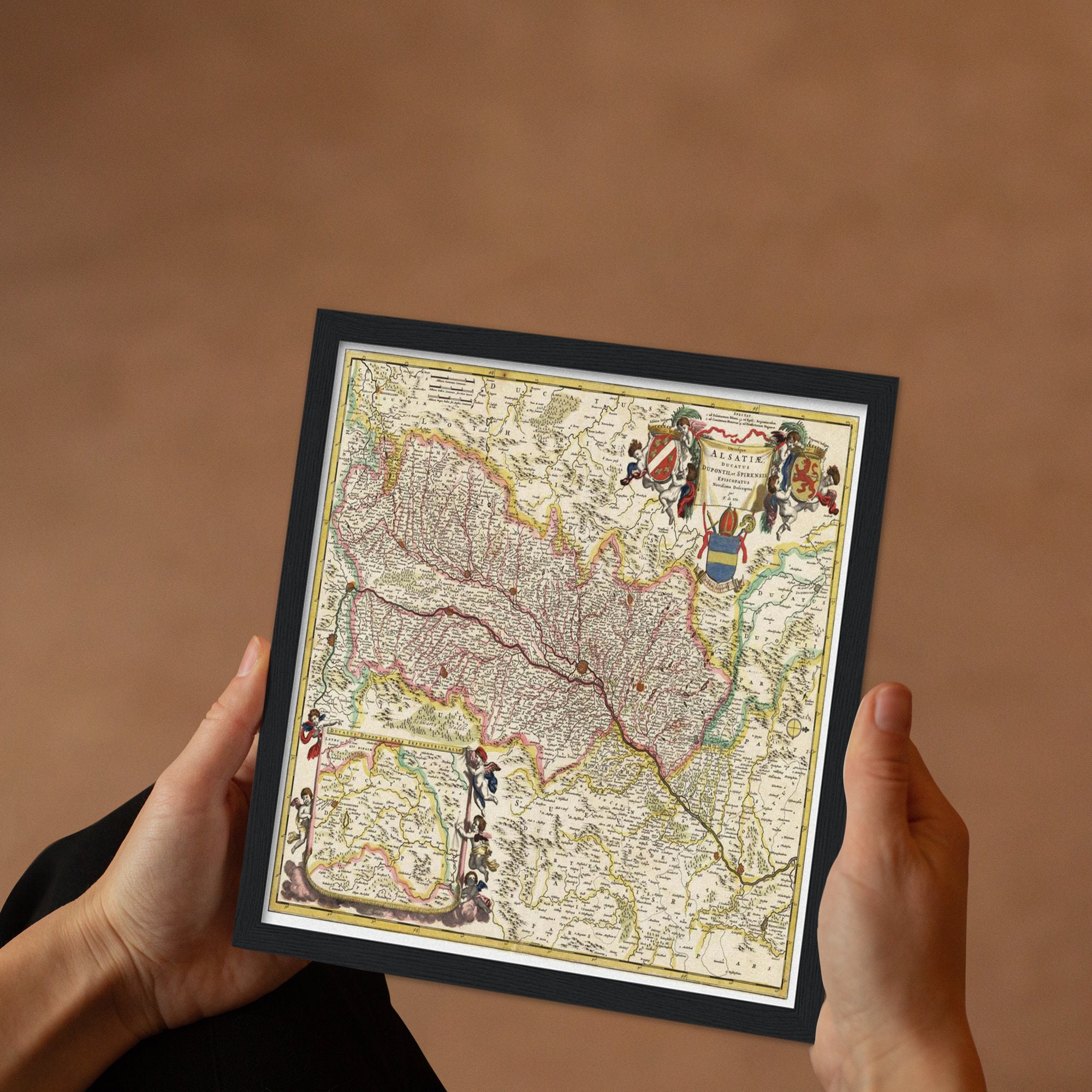 Historical Map of Alsace Around 1647 - Etsy