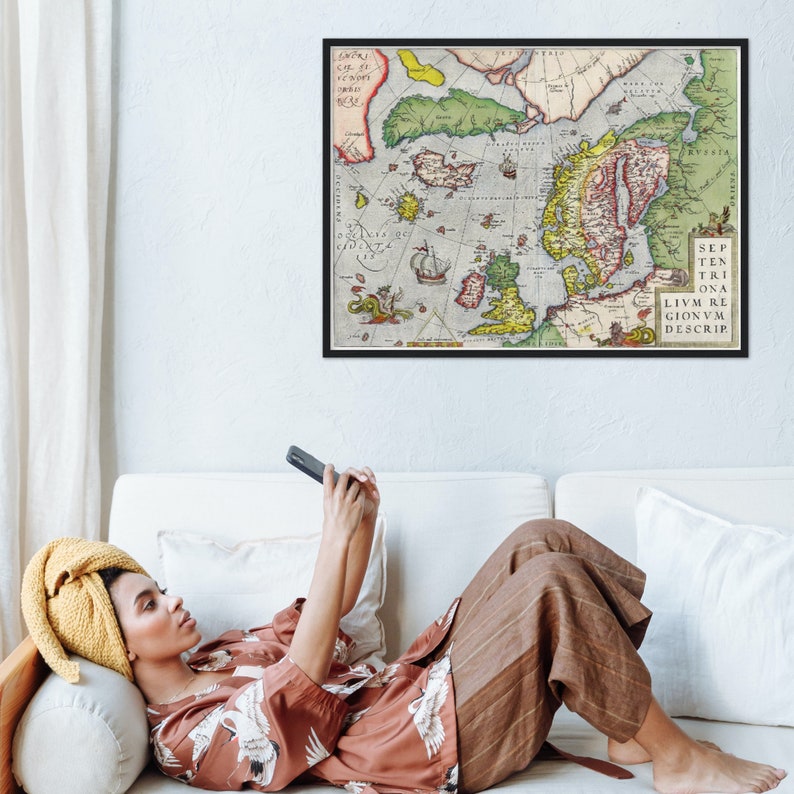 Historical Map of Northern Europe Around 1580 - Etsy