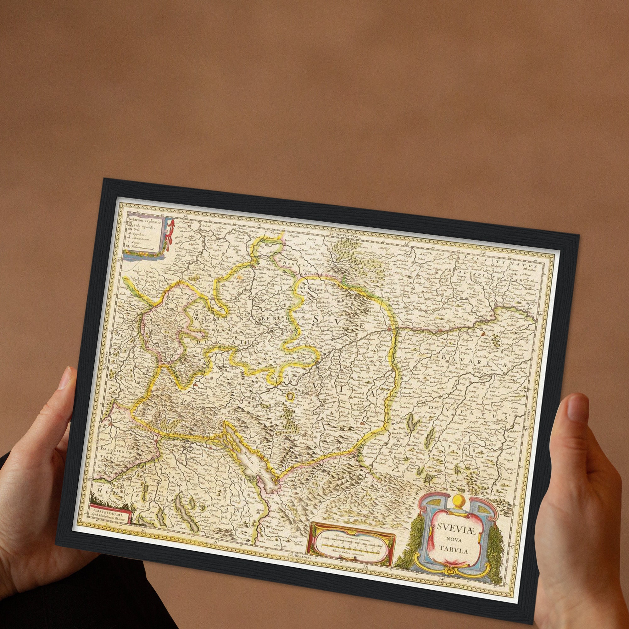 Historical Map of Swabia Around 1635 - Etsy
