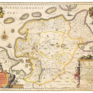 Historical Map of East Frisia Around 1635 - Etsy