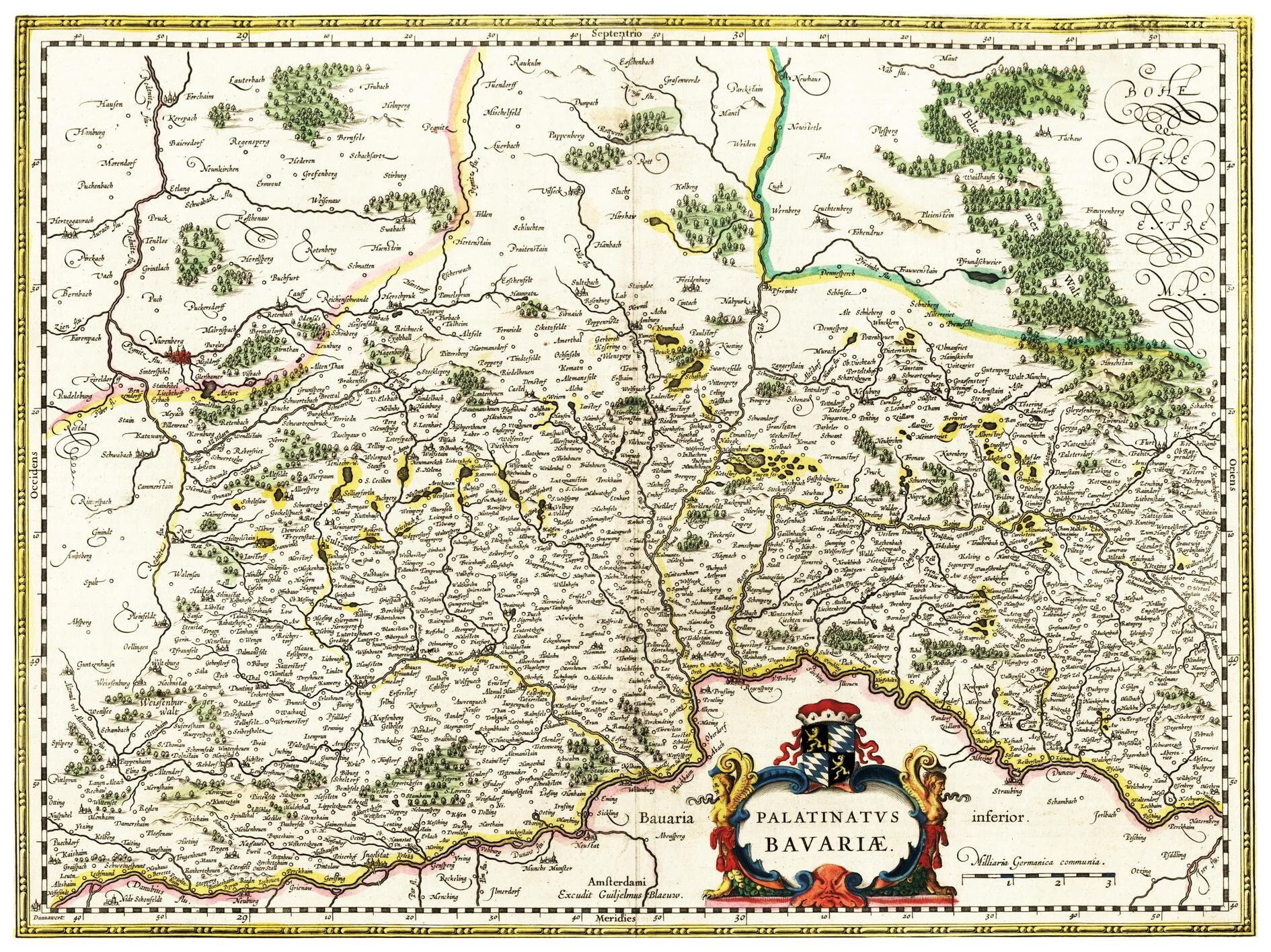 Historical Map of Upper Palatinate Around 1647 - Etsy