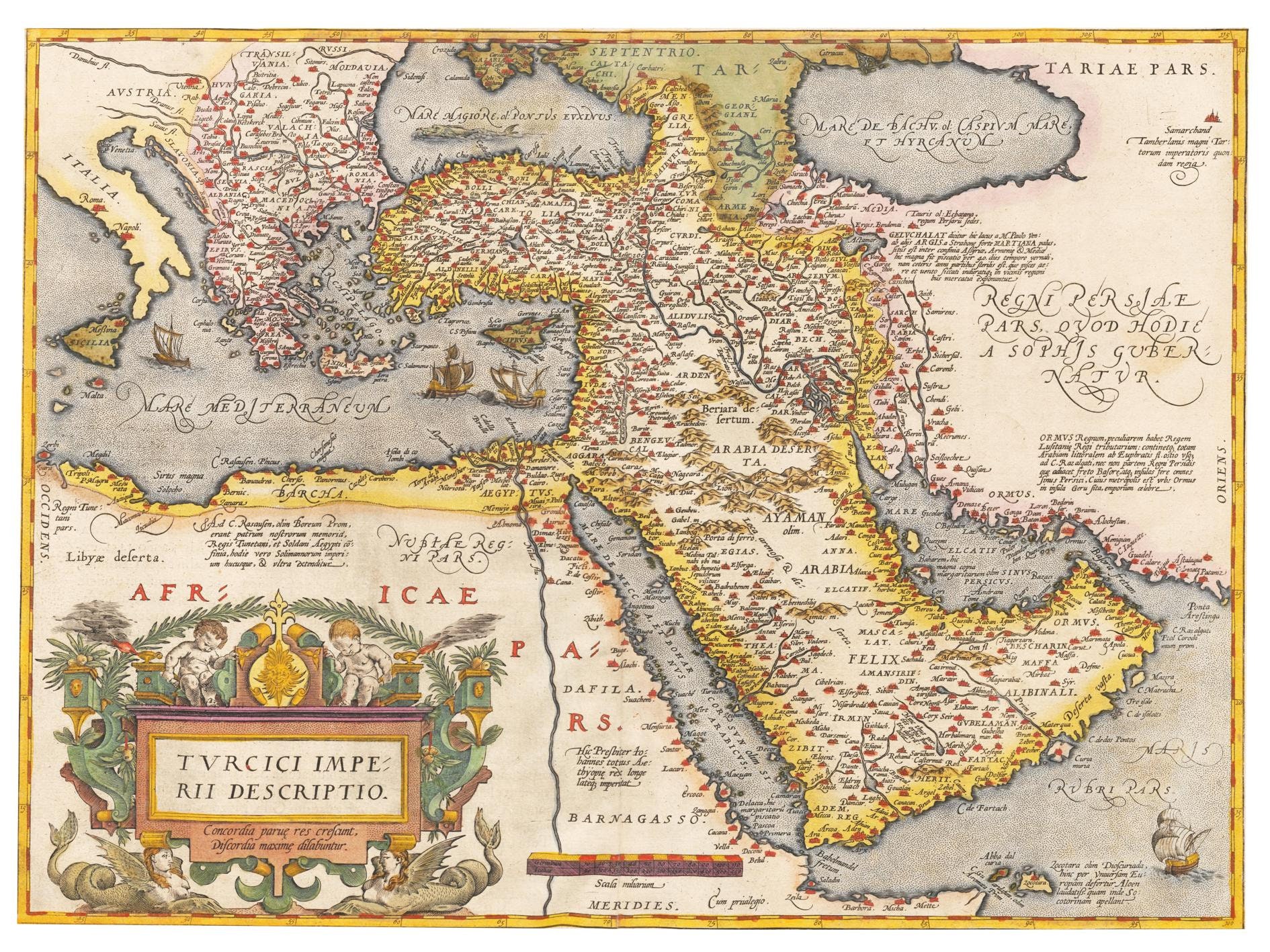 Historical Map of the Middle East Around 1609 - Etsy