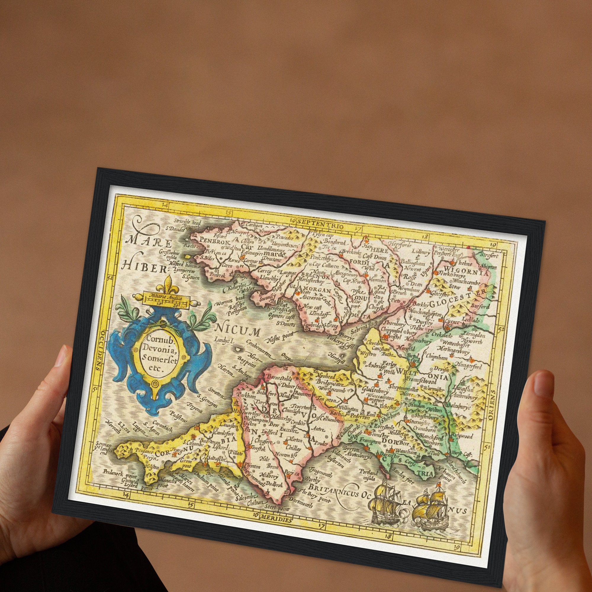 Historical Cornwall Map Around 1609 - Etsy