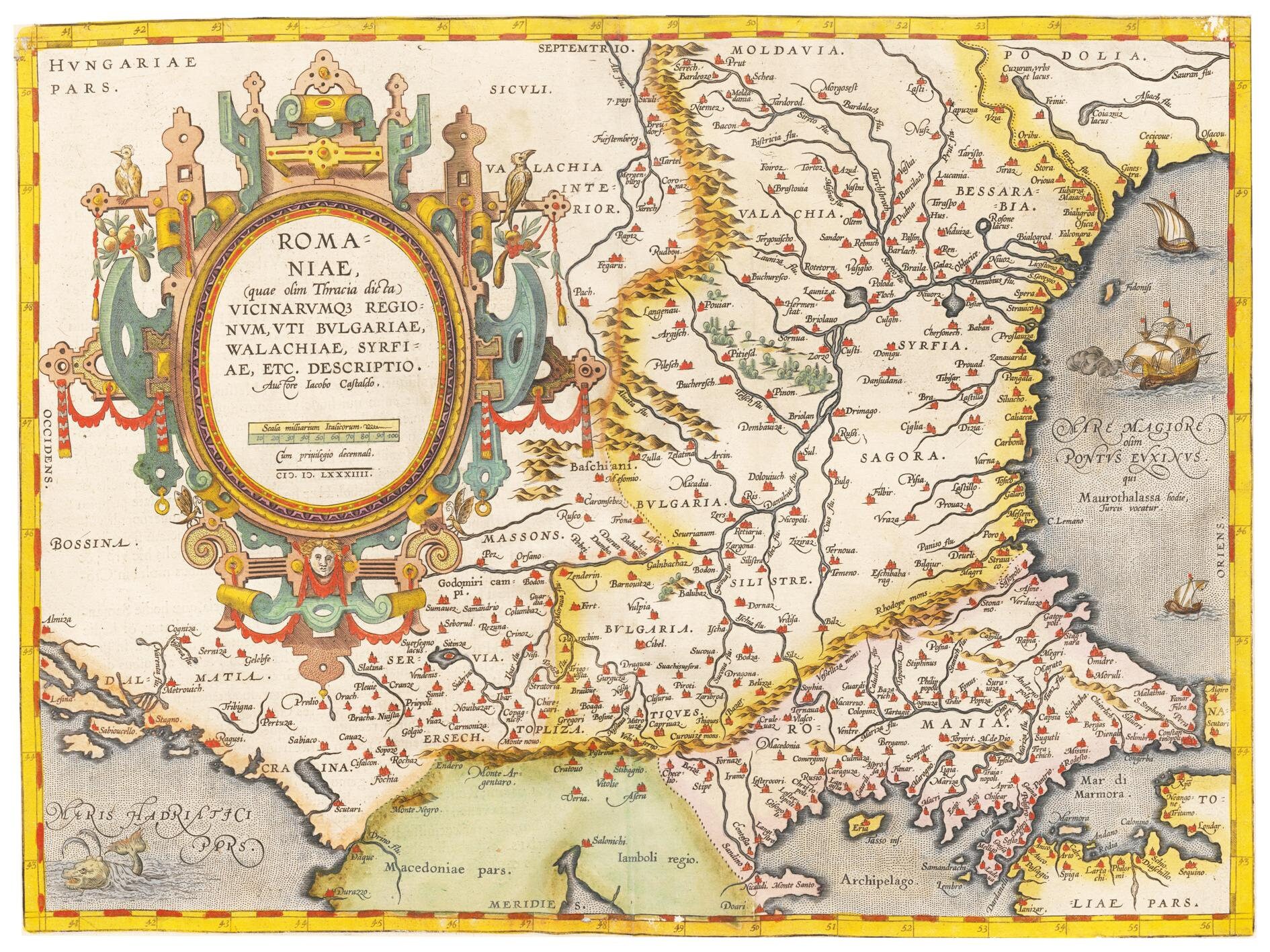 Historical Map of Romania Around 1609 - Etsy
