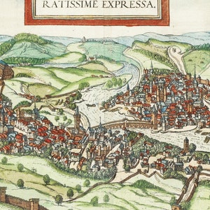 Historical City View Prague Around 1580 - Etsy