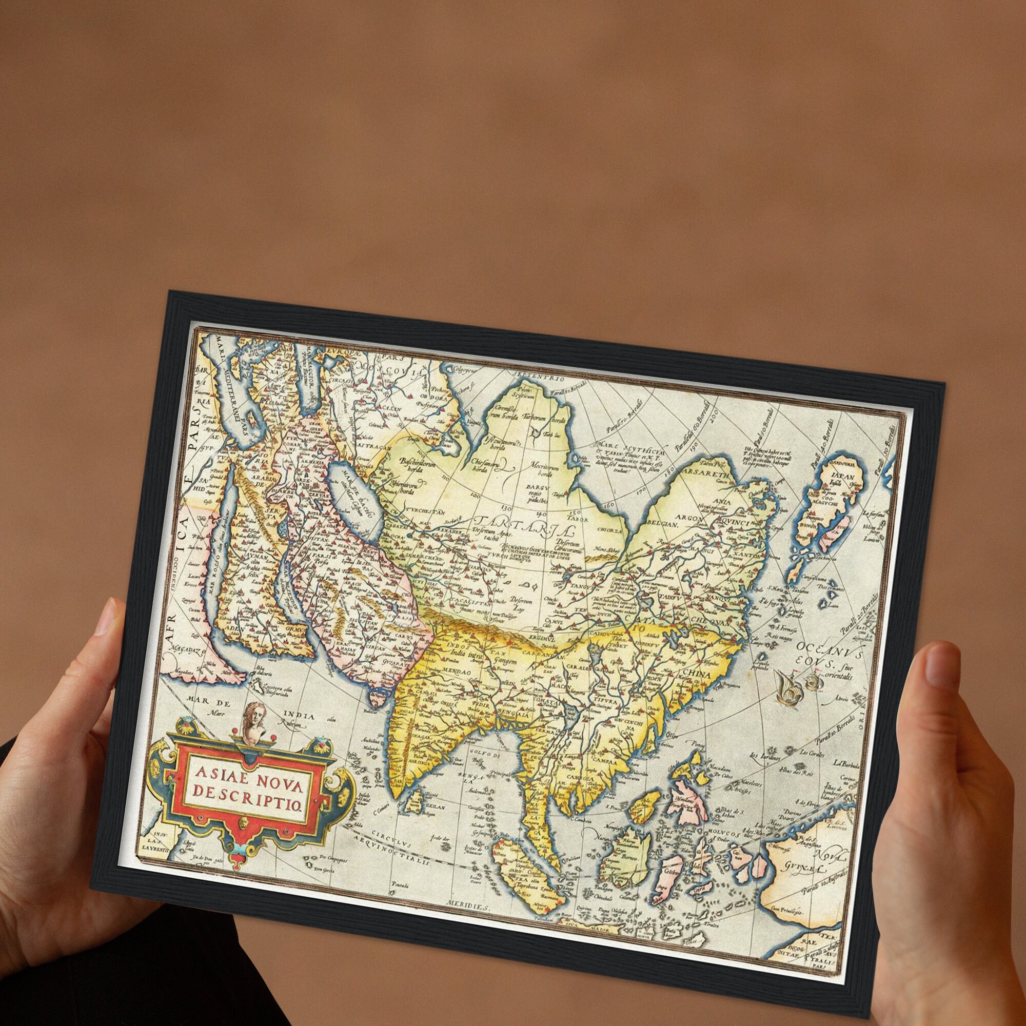 Historical Map of Asia Around 1570 - Etsy