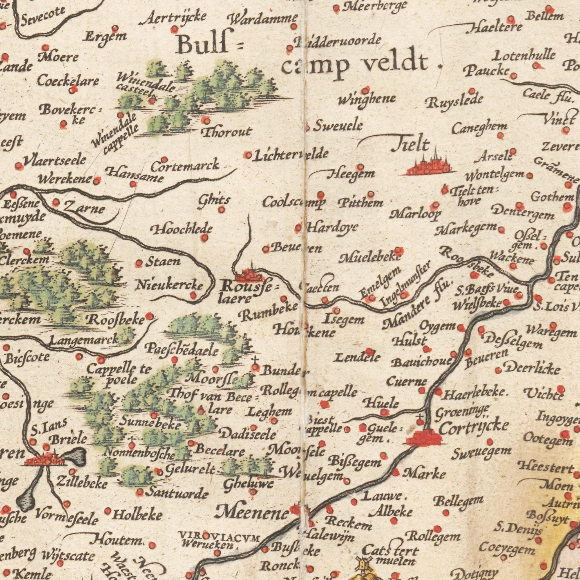 Historical Map Flanders Around 1609 - Etsy