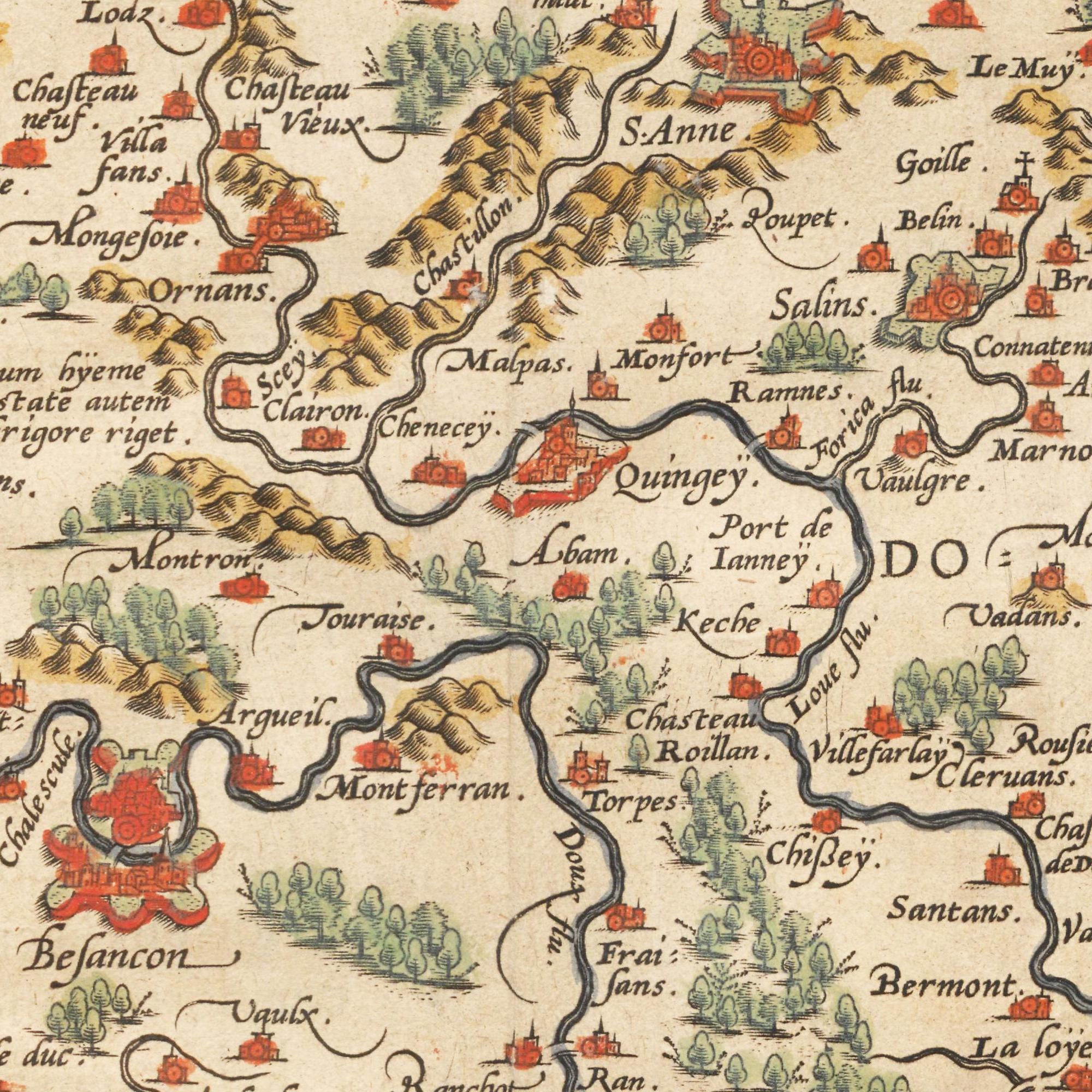 Historical Map of Burgundy Around 1609 - Etsy