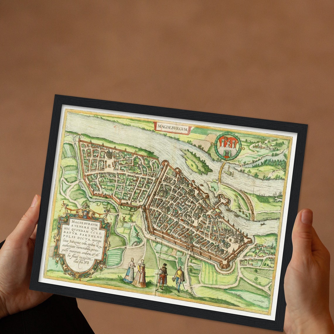 Historical City Map Magdeburg Around 1580 - Etsy