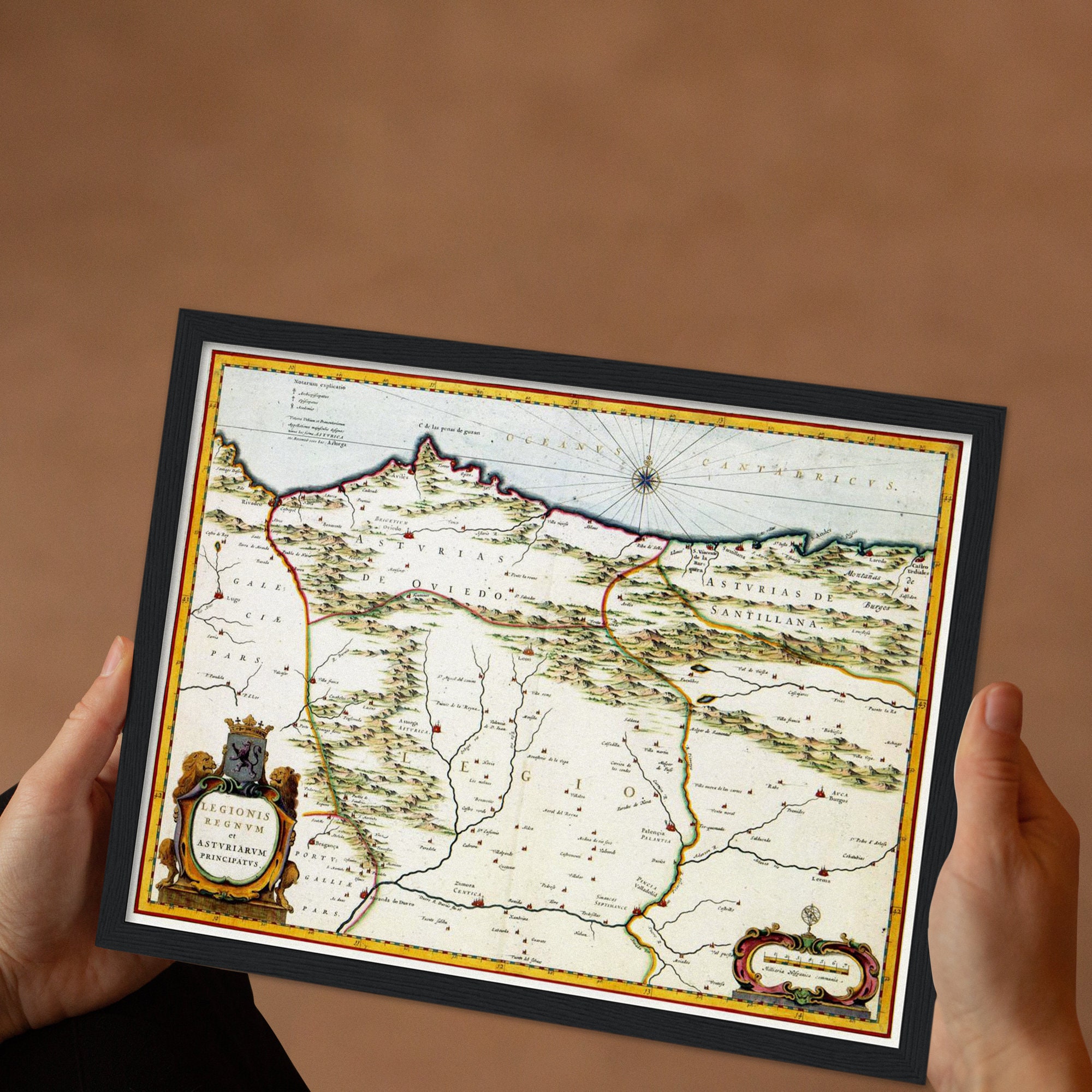 Historical Map of Asturia Around 1690 - Etsy