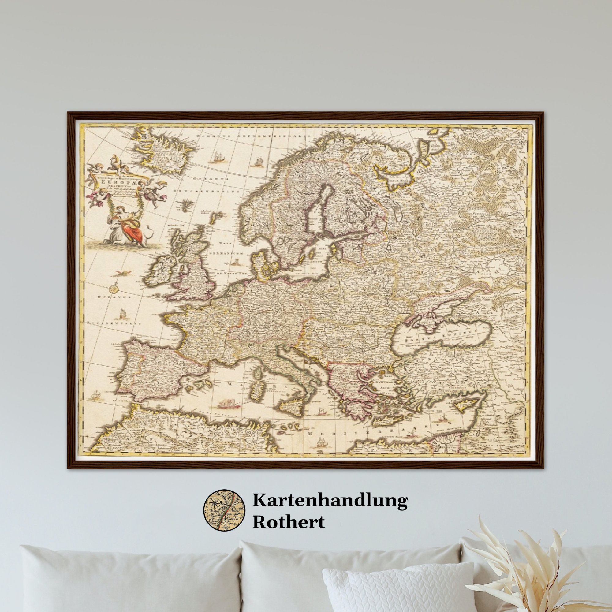 Historical Map of Europe Around 1698 - Etsy