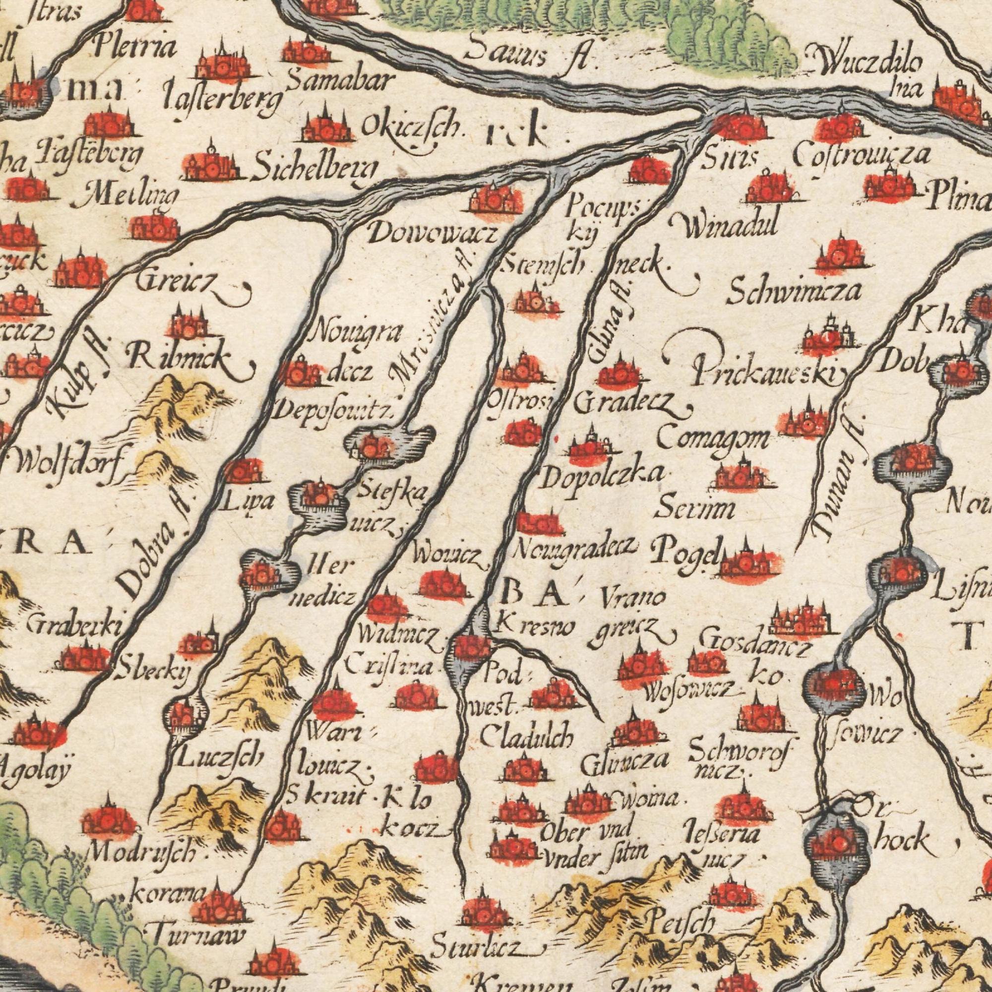 Historical Map of Croatia Around 1609 - Etsy