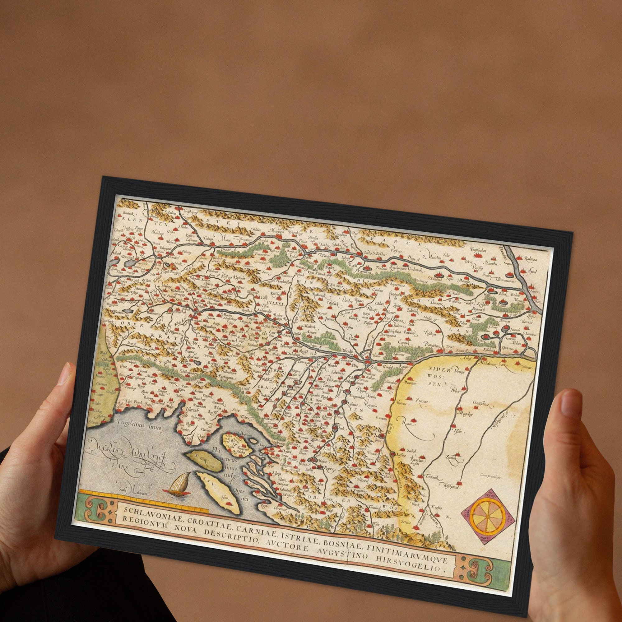 Historical Map of Croatia Around 1609 - Etsy