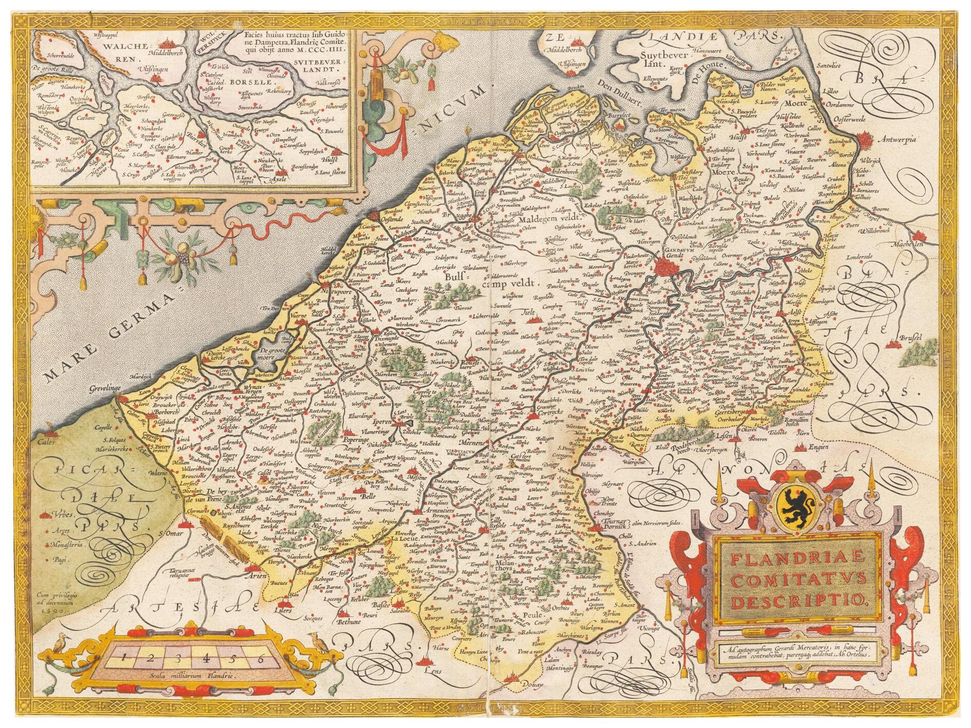 Historical Map Flanders Around 1609 - Etsy