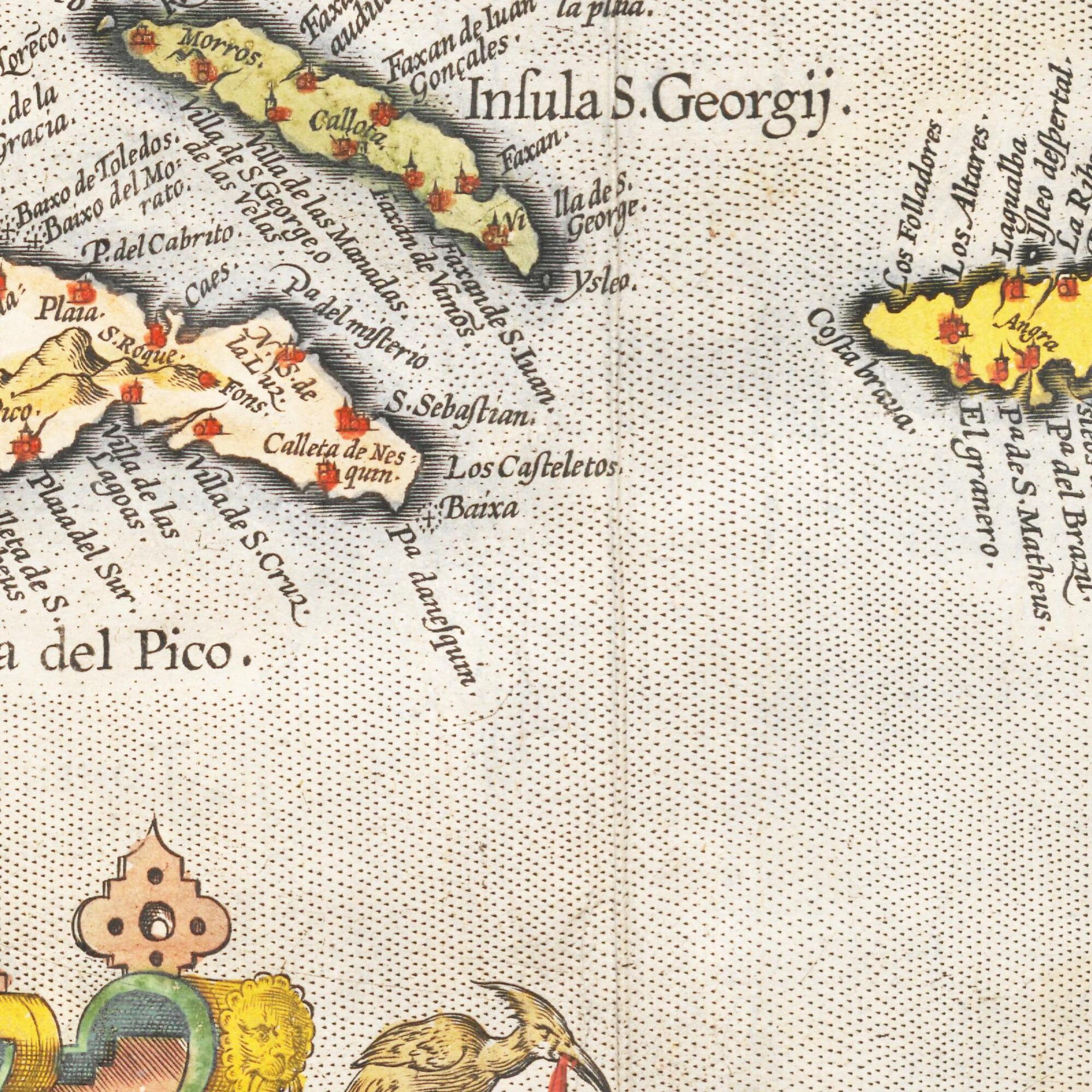 Historical Map Azores Around 1609 - Etsy