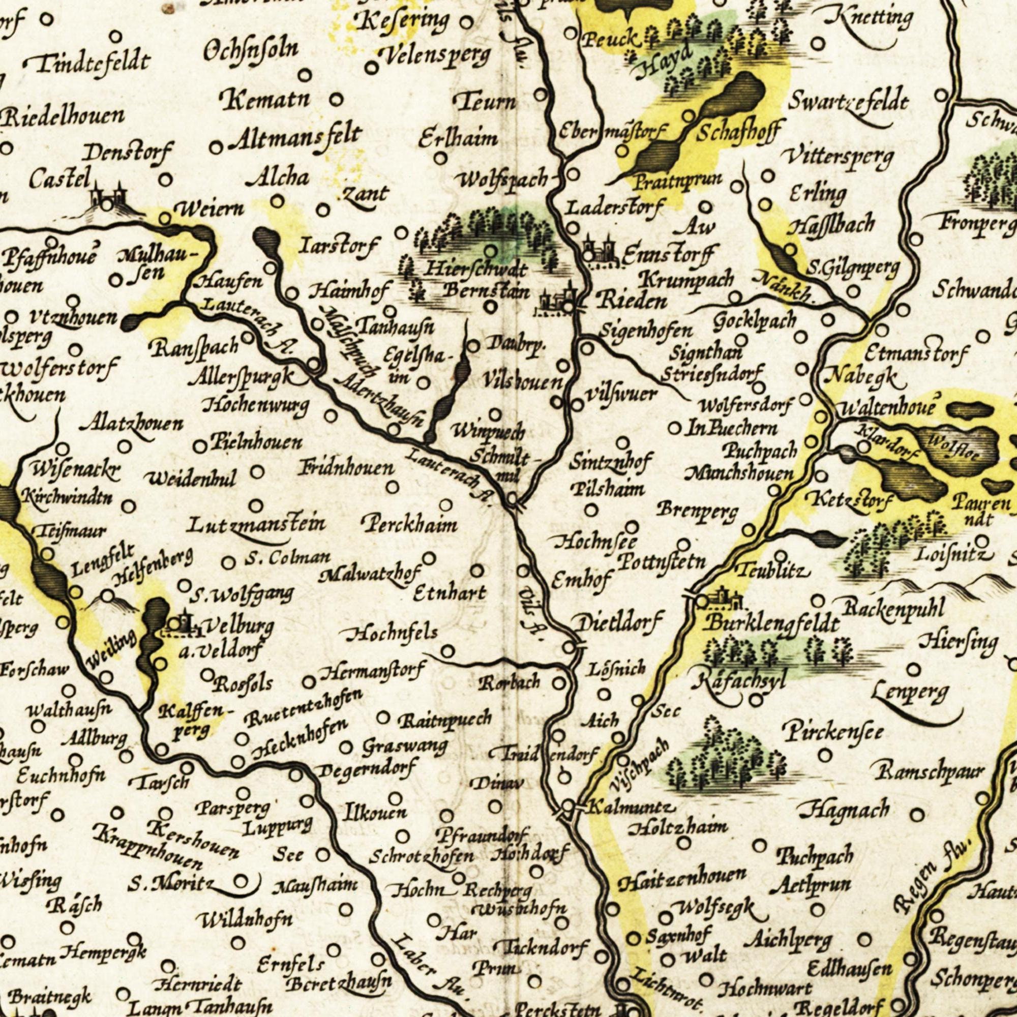 Historical Map of Upper Palatinate Around 1647 - Etsy