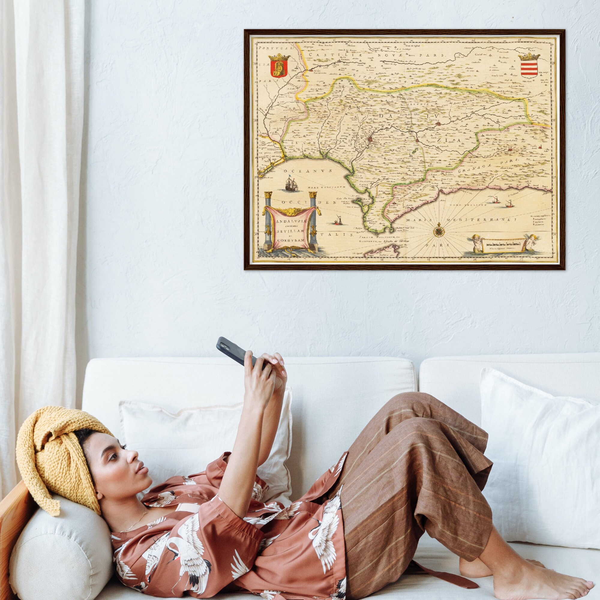 Historical Maps of Andalusia Around 1635 - Etsy
