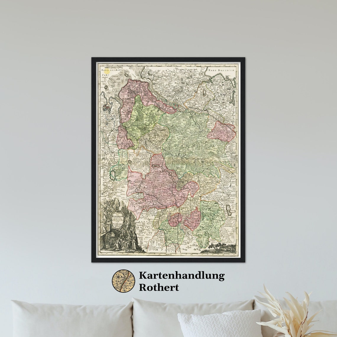 Historical Map of Hanover Around 1750 - Etsy