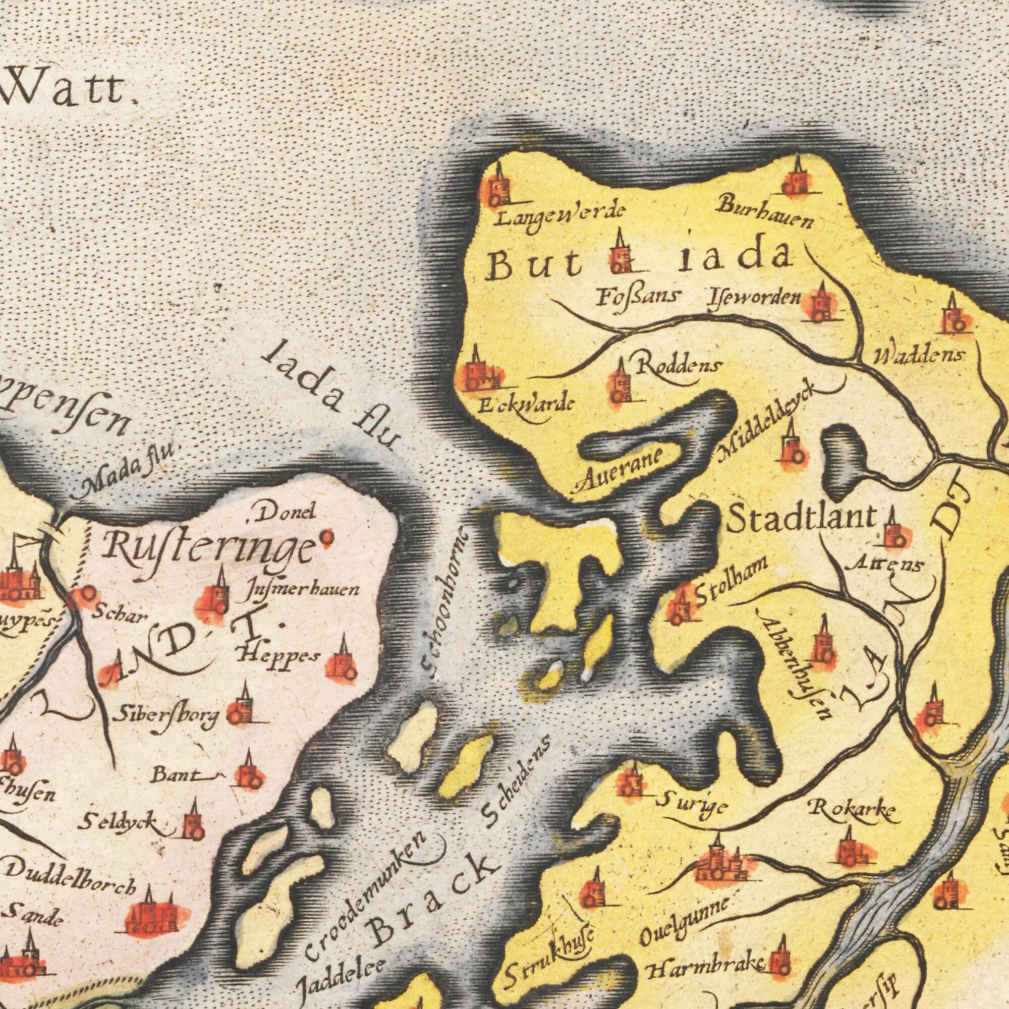 Historical Map of East Frisia Around 1609 - Etsy