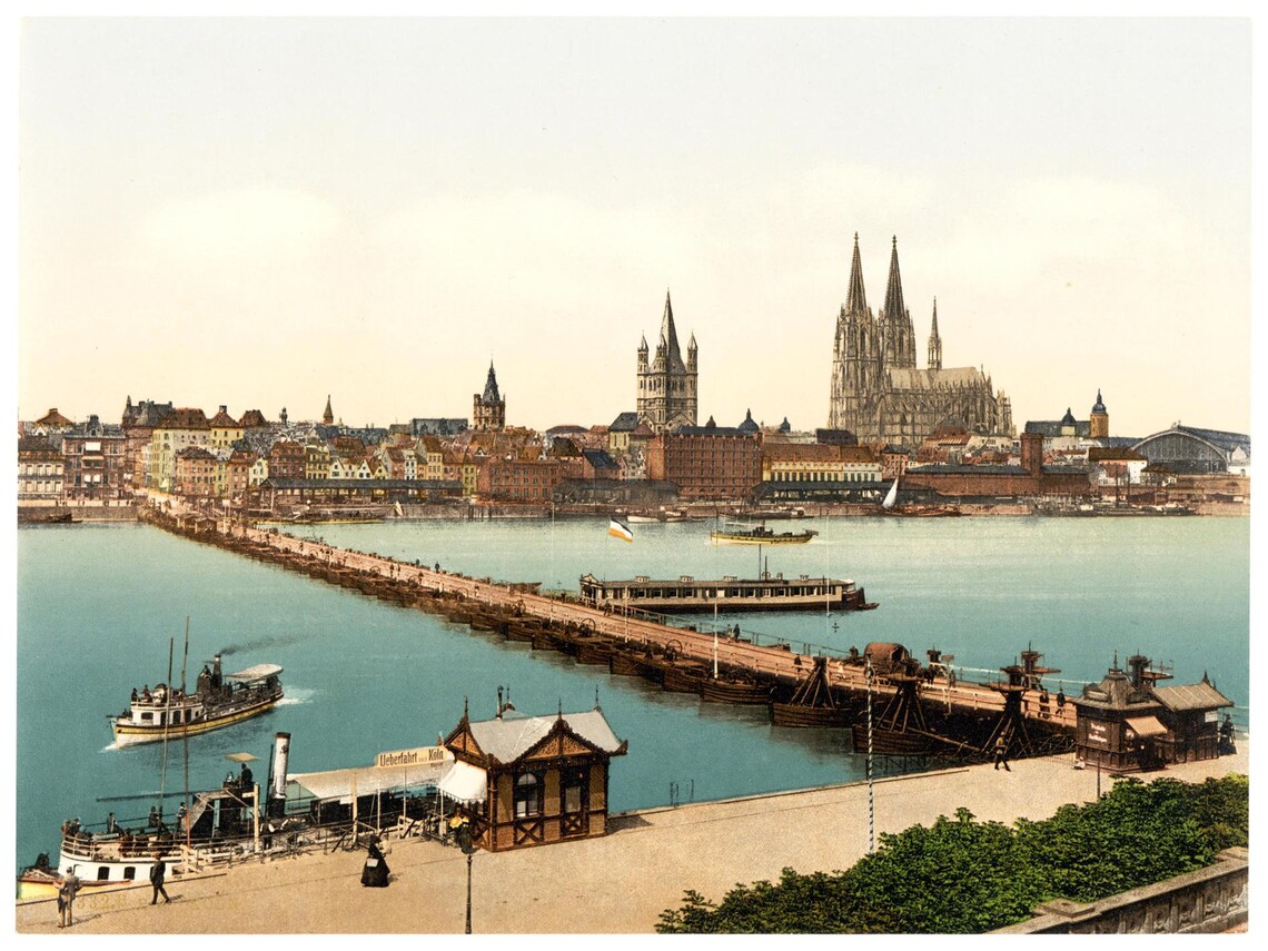 Historical View of Cologne Around 1895 - Etsy