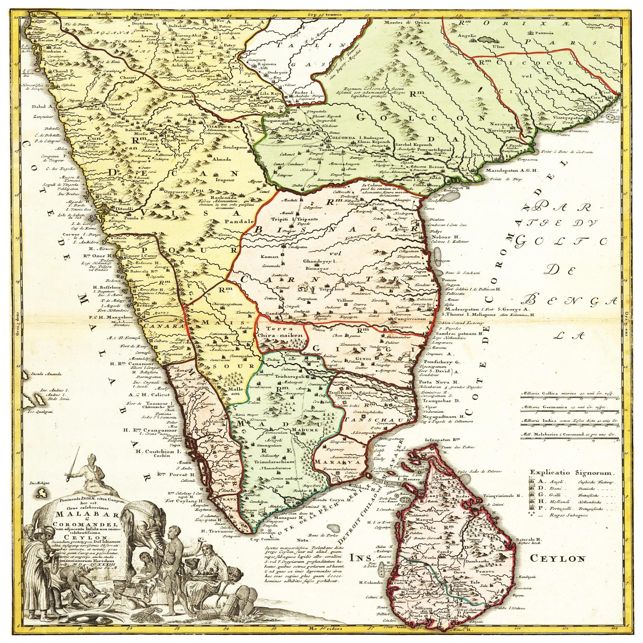 Historical Map India Around 1750 - Etsy