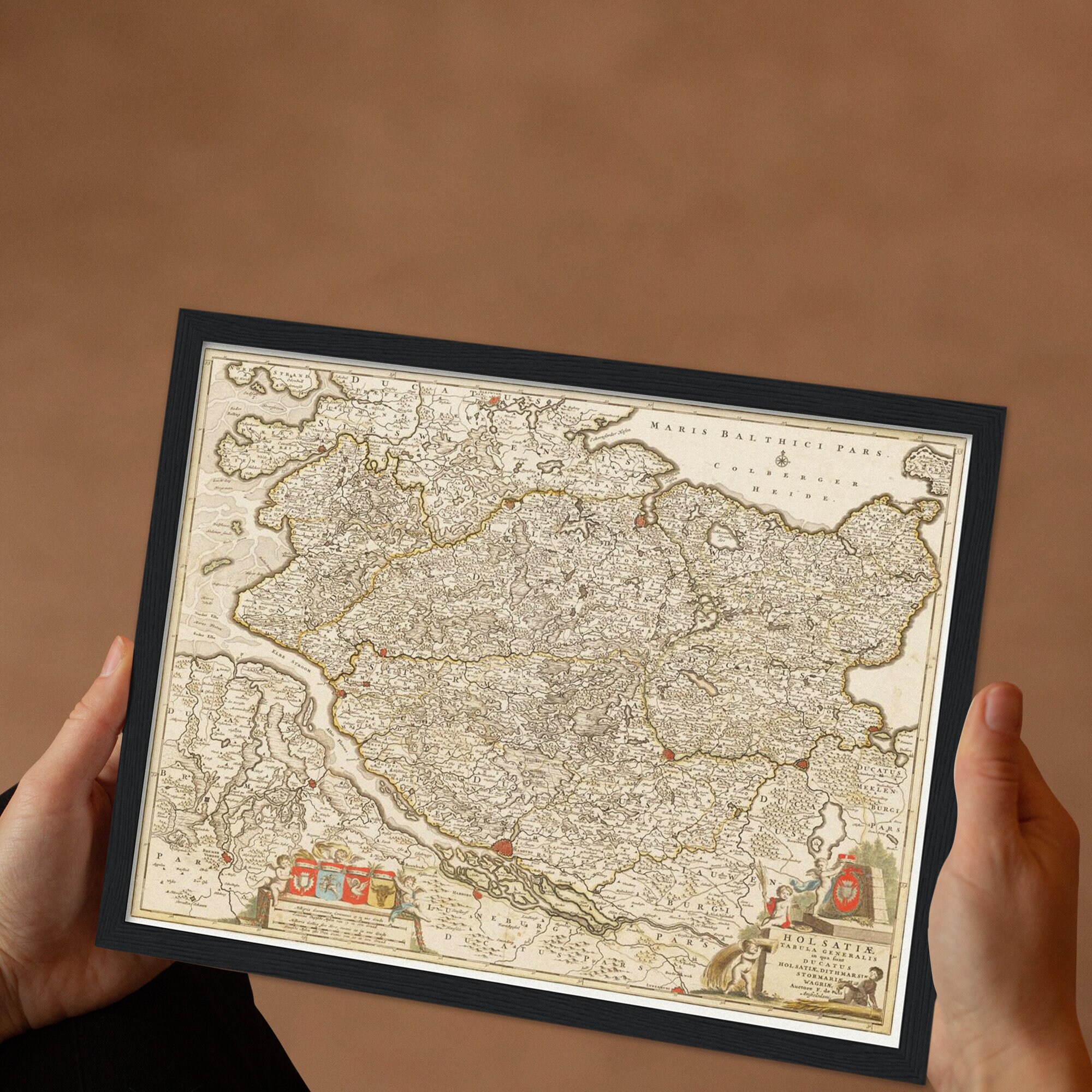 Historical Map Holstein Around 1698 - Etsy