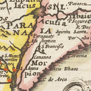 Historical Map of South America Around 1609 - Etsy