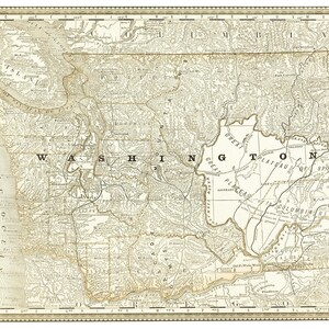 Historical Map of Washington Around 1882 - Etsy