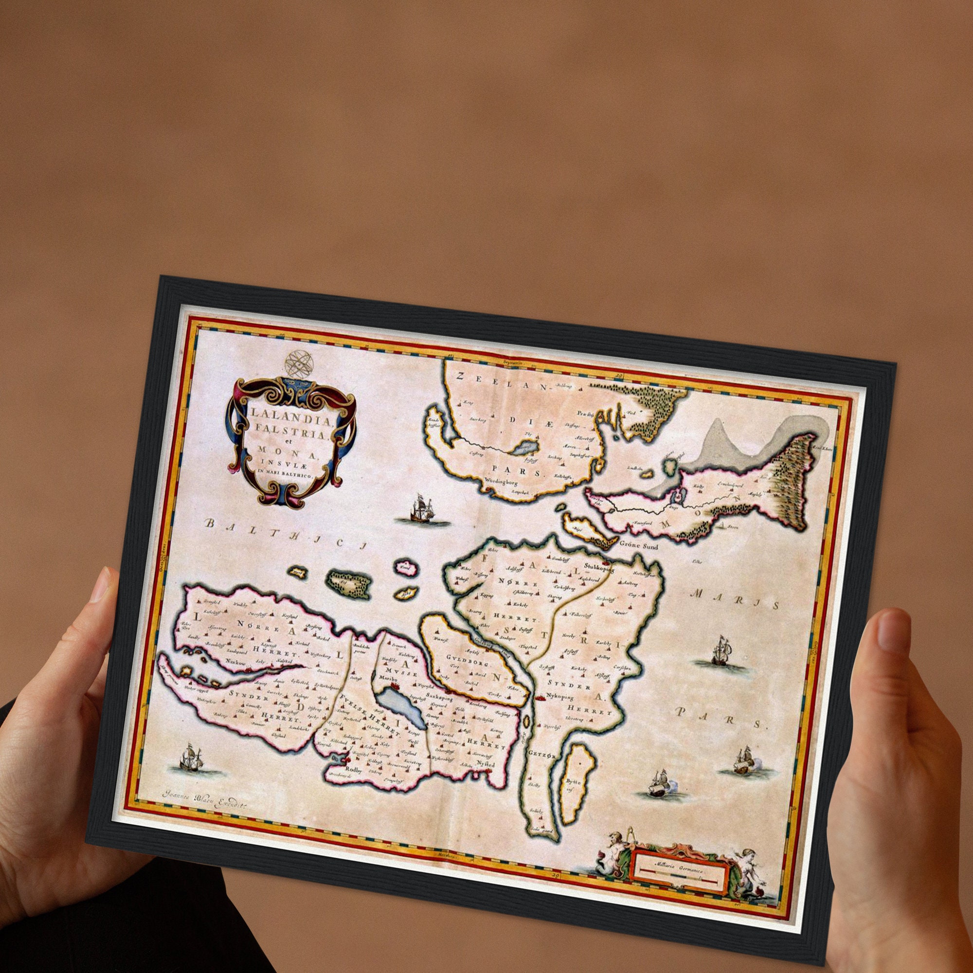 Historical Map of Lolland Around 1690 - Etsy