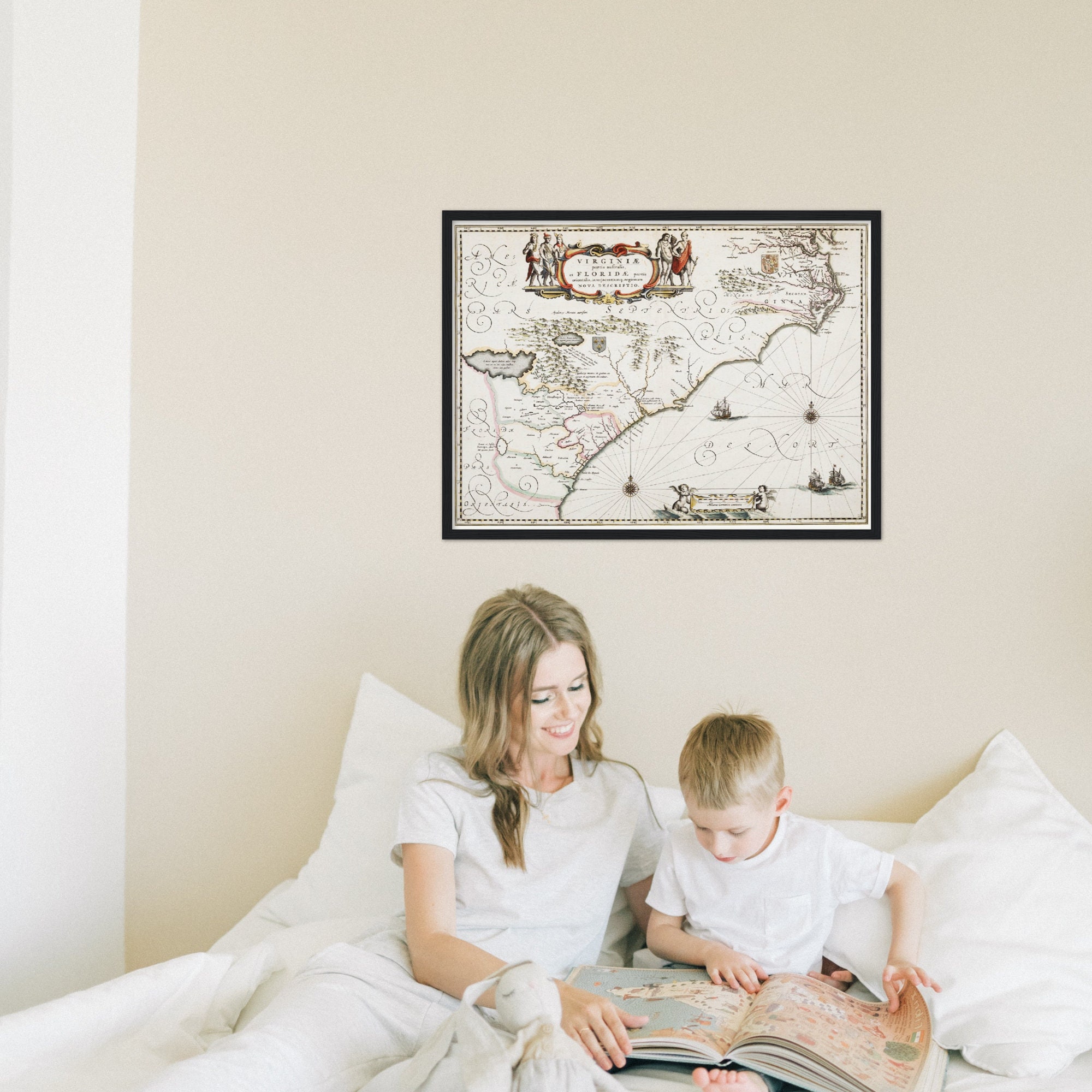 Historical Map Colony Virginia Around 1670 - Etsy