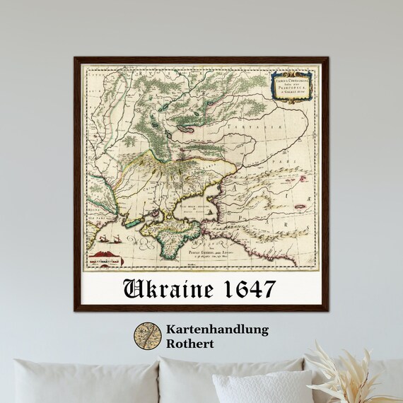 Historical Map of Ukraine From 1647 High Quality Print - Etsy