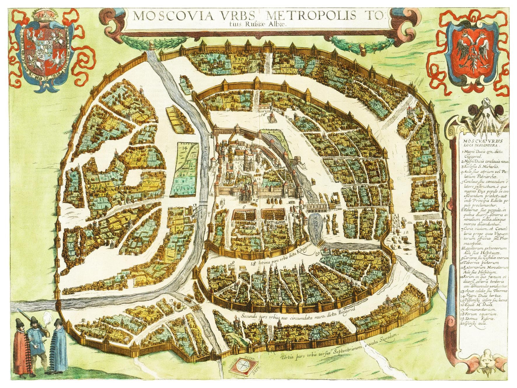 Historical City Map Moscow Around 1612 - Etsy