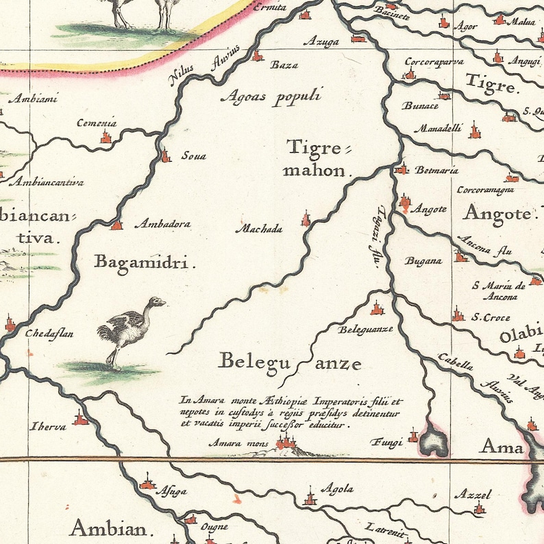 Historical Map of East Africa Around 1685 - Etsy