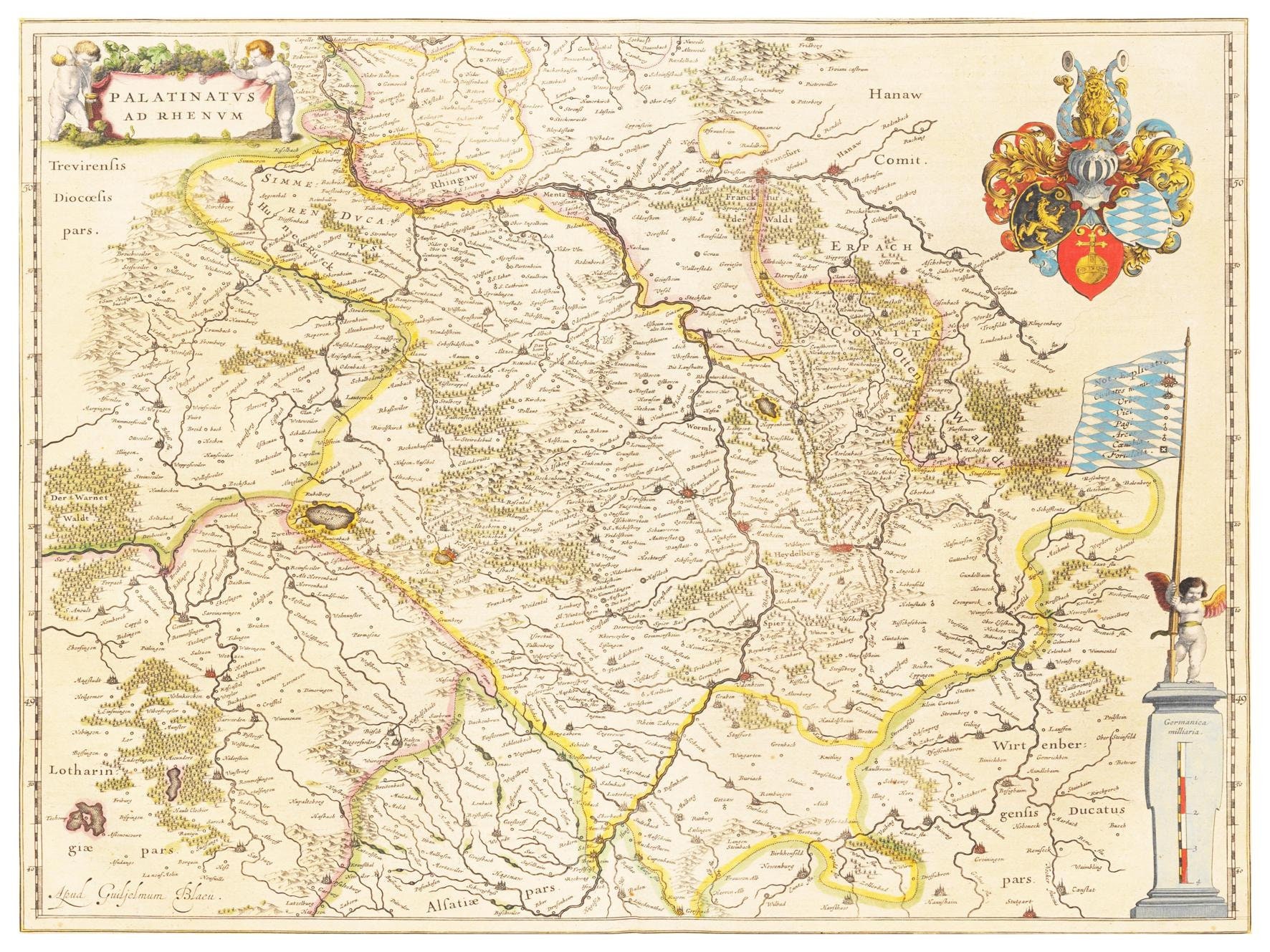 Historical Map of Palatinate Around 1635 - Etsy