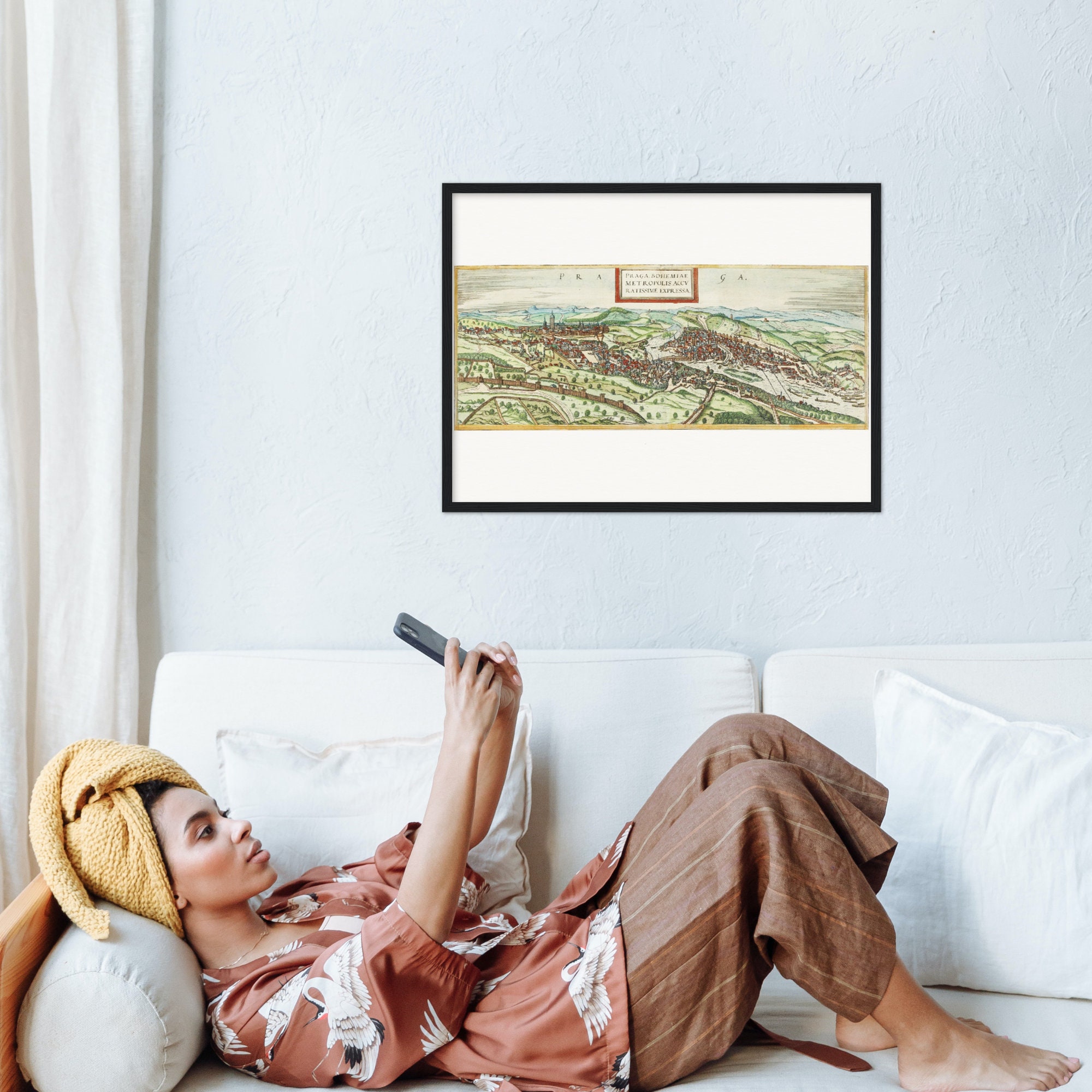 Historical City View Prague Around 1580 - Etsy