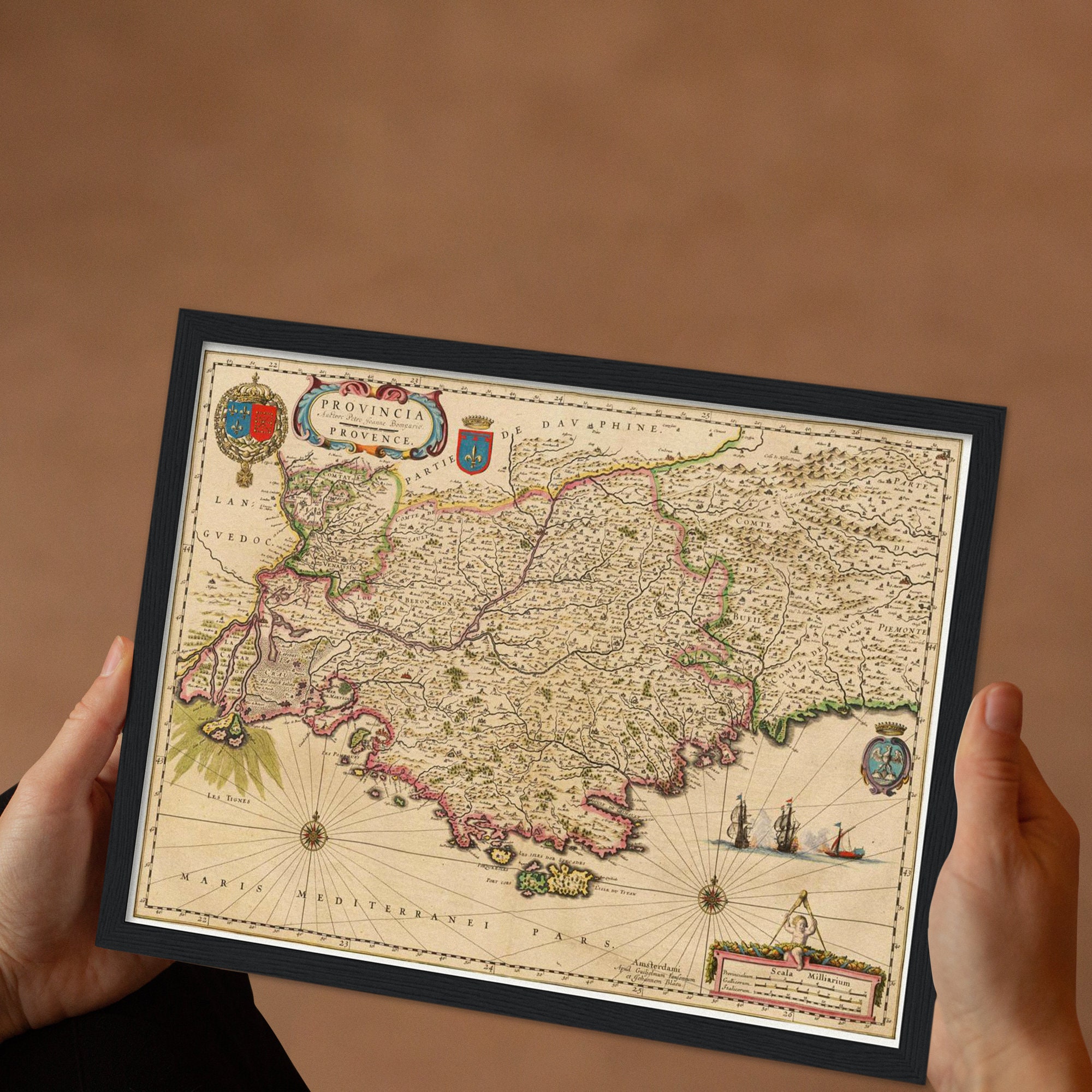 Historical Map Provence Around 1635 - Etsy