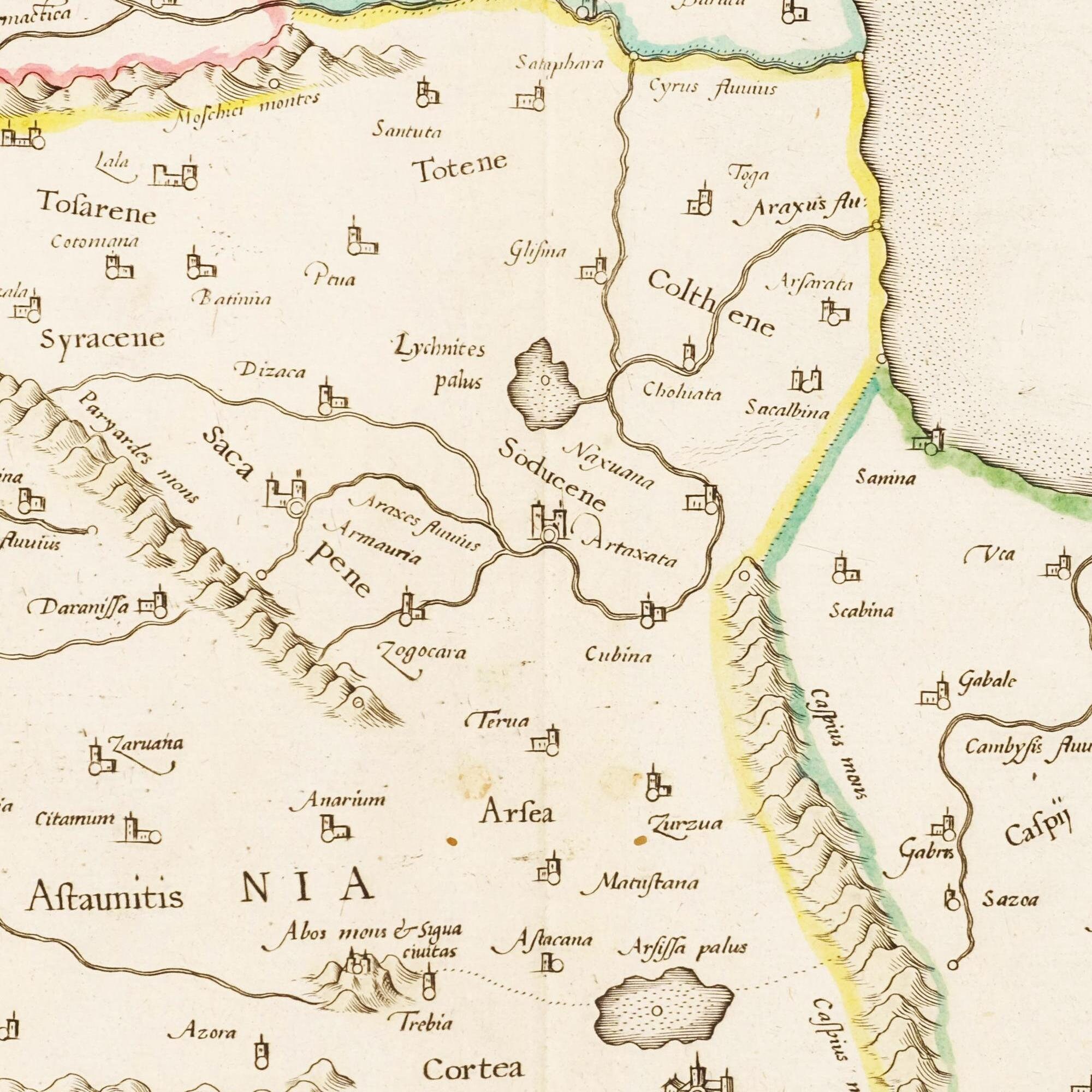 Historical Map of Caucasus Around 1704 - Etsy