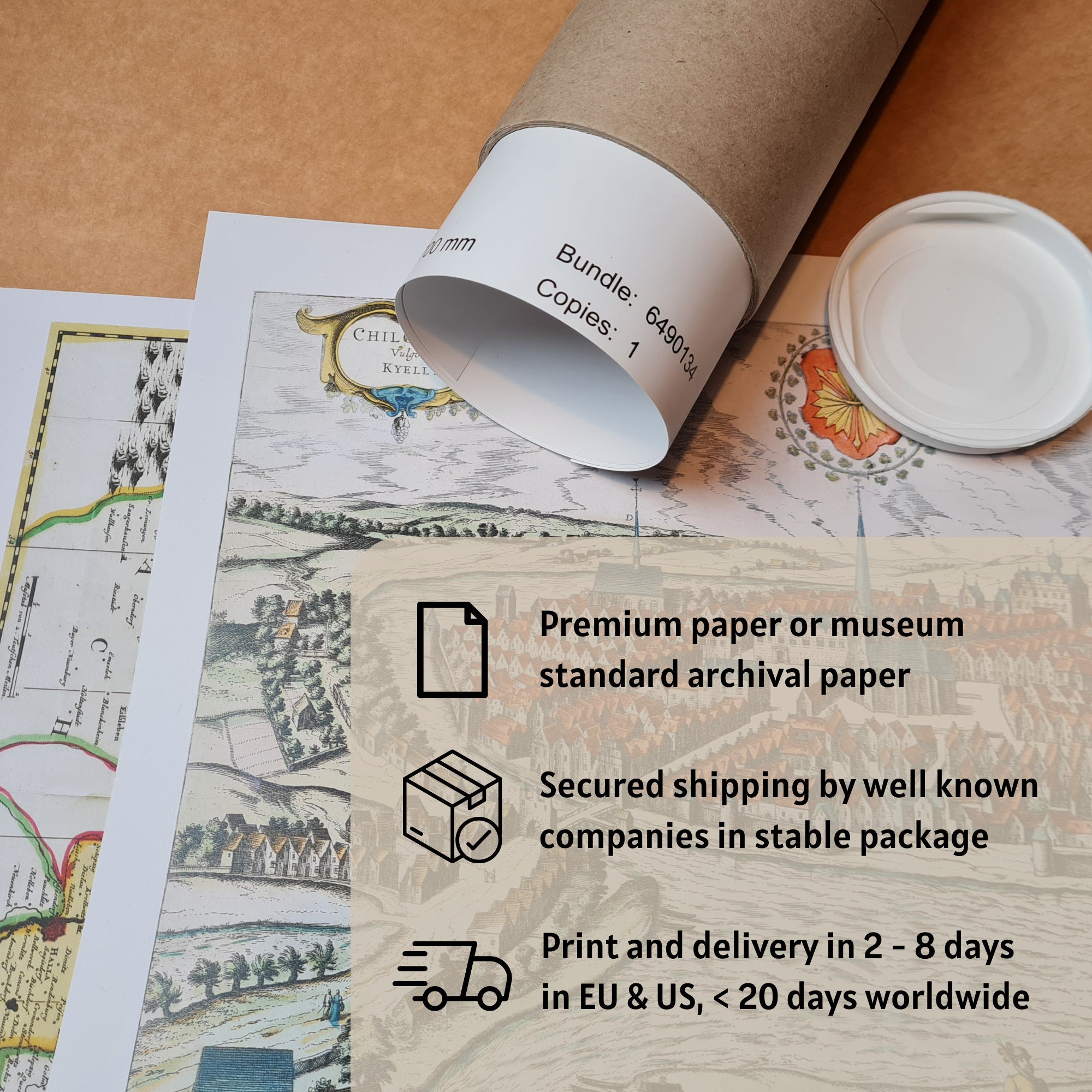 Historical Map of Hanover Around 1750 - Etsy