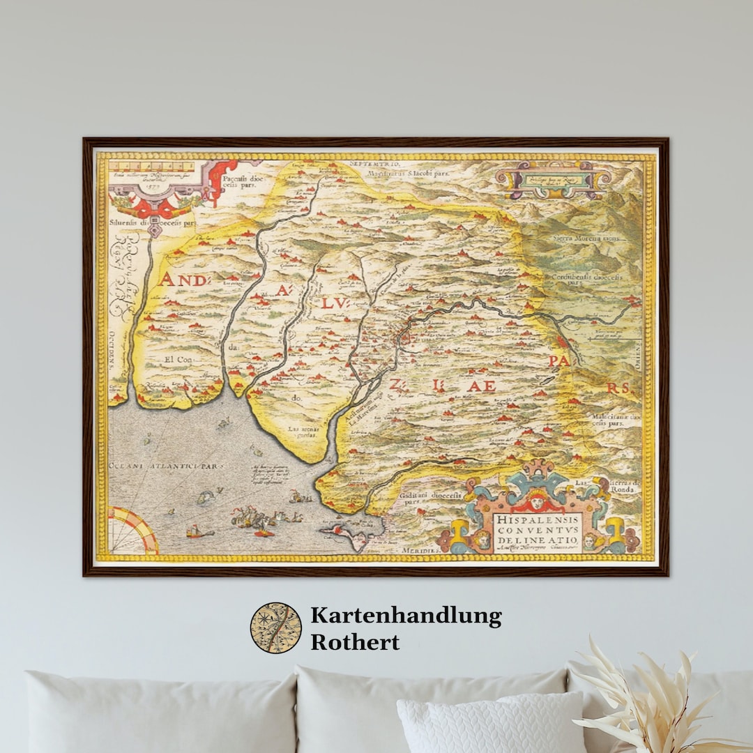 Historical Maps of Andalusia Around 1609 - Etsy