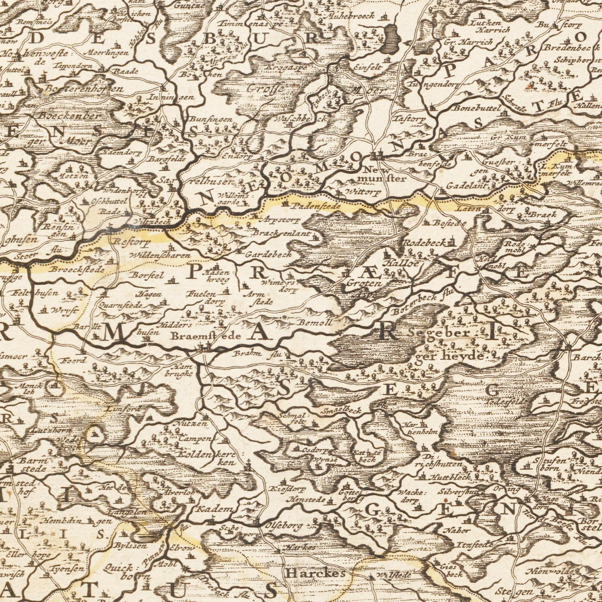 Historical Map Holstein Around 1698 - Etsy