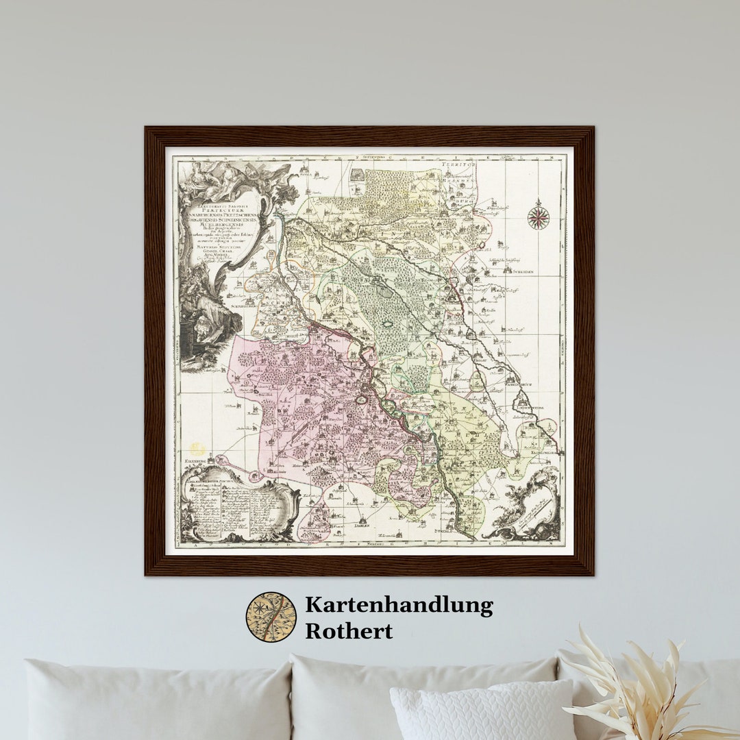 Historical Torgau Map Around 1750 - Etsy