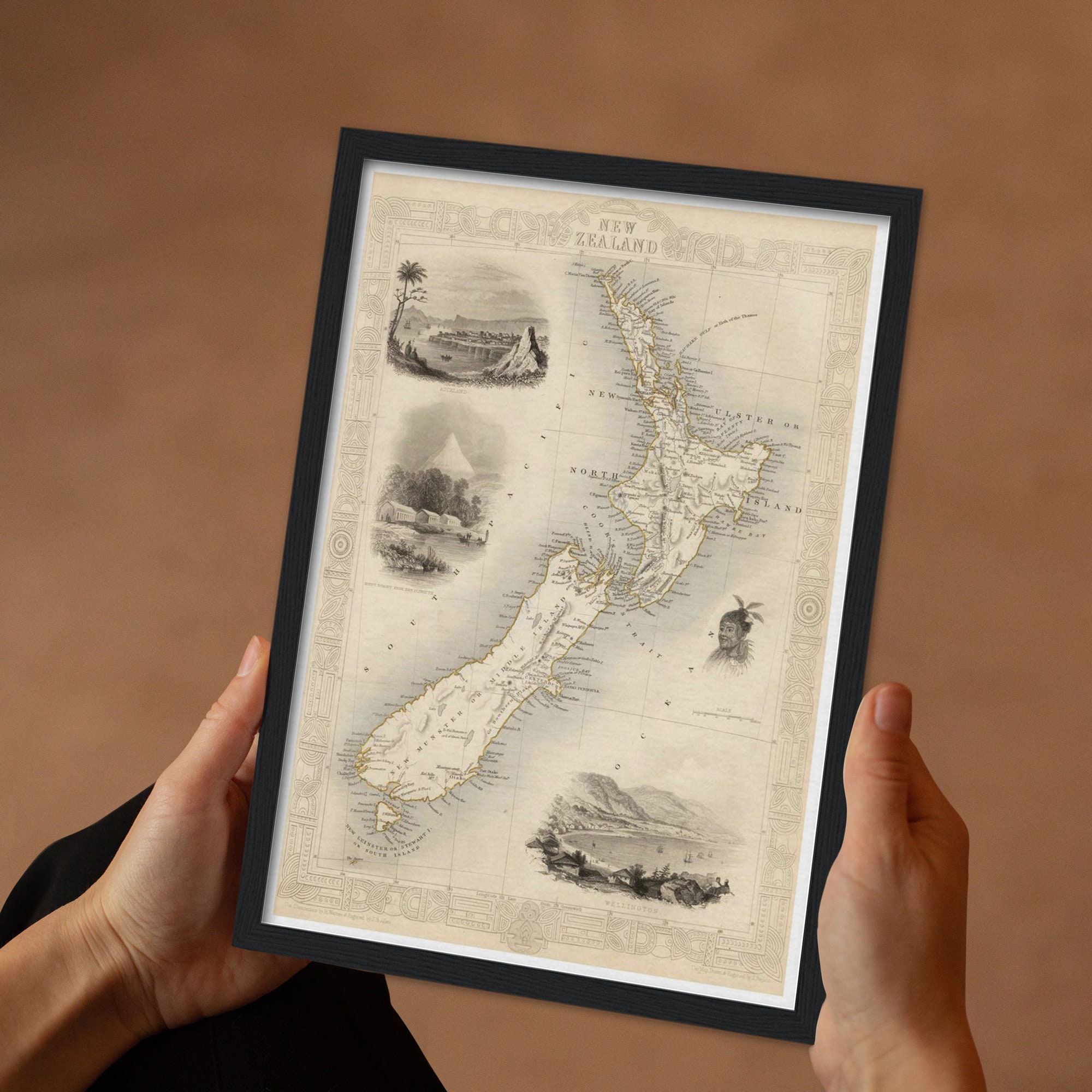 Historical Map of New Zealand Around 1850 - Etsy