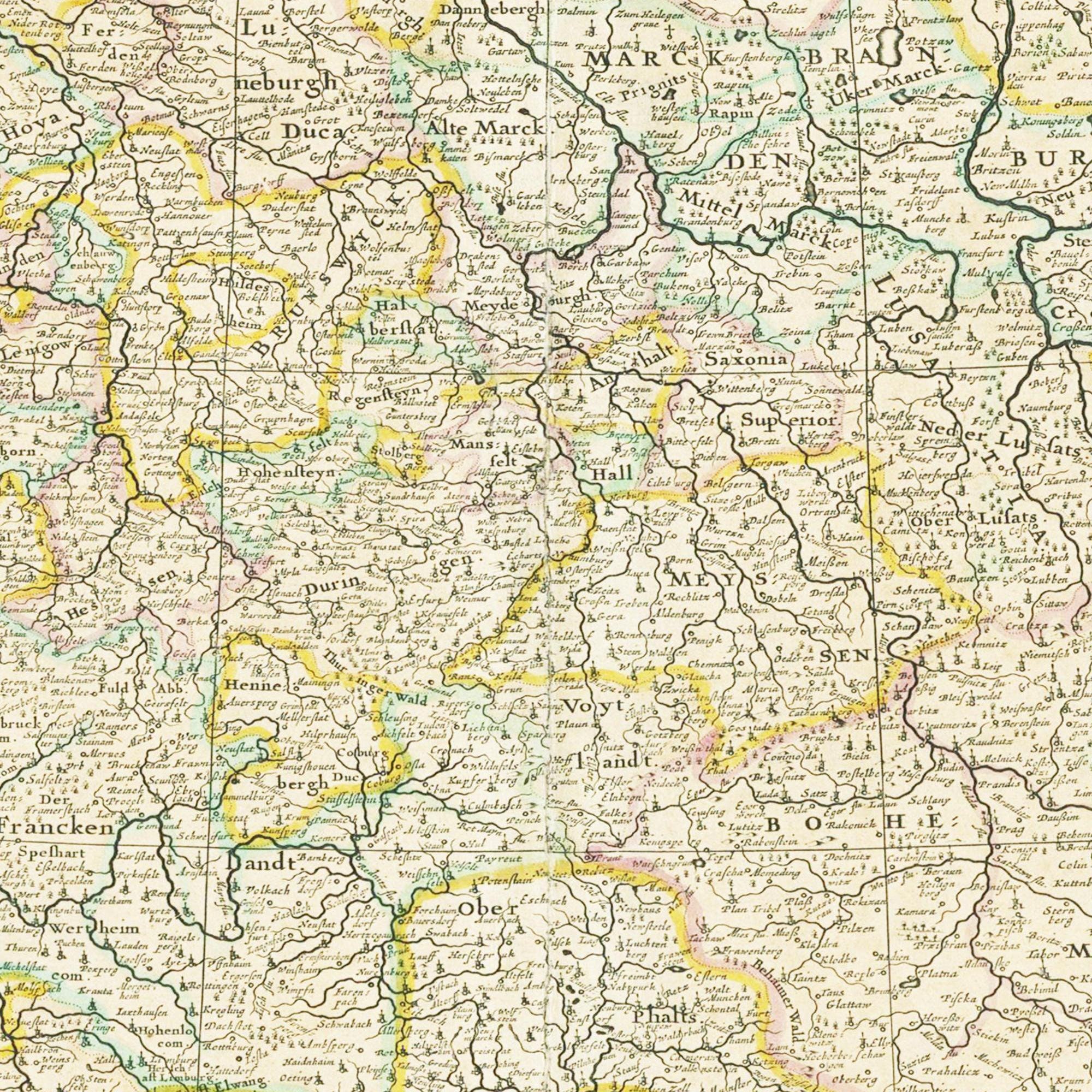 Historical Map Germany Around 1650 - Etsy