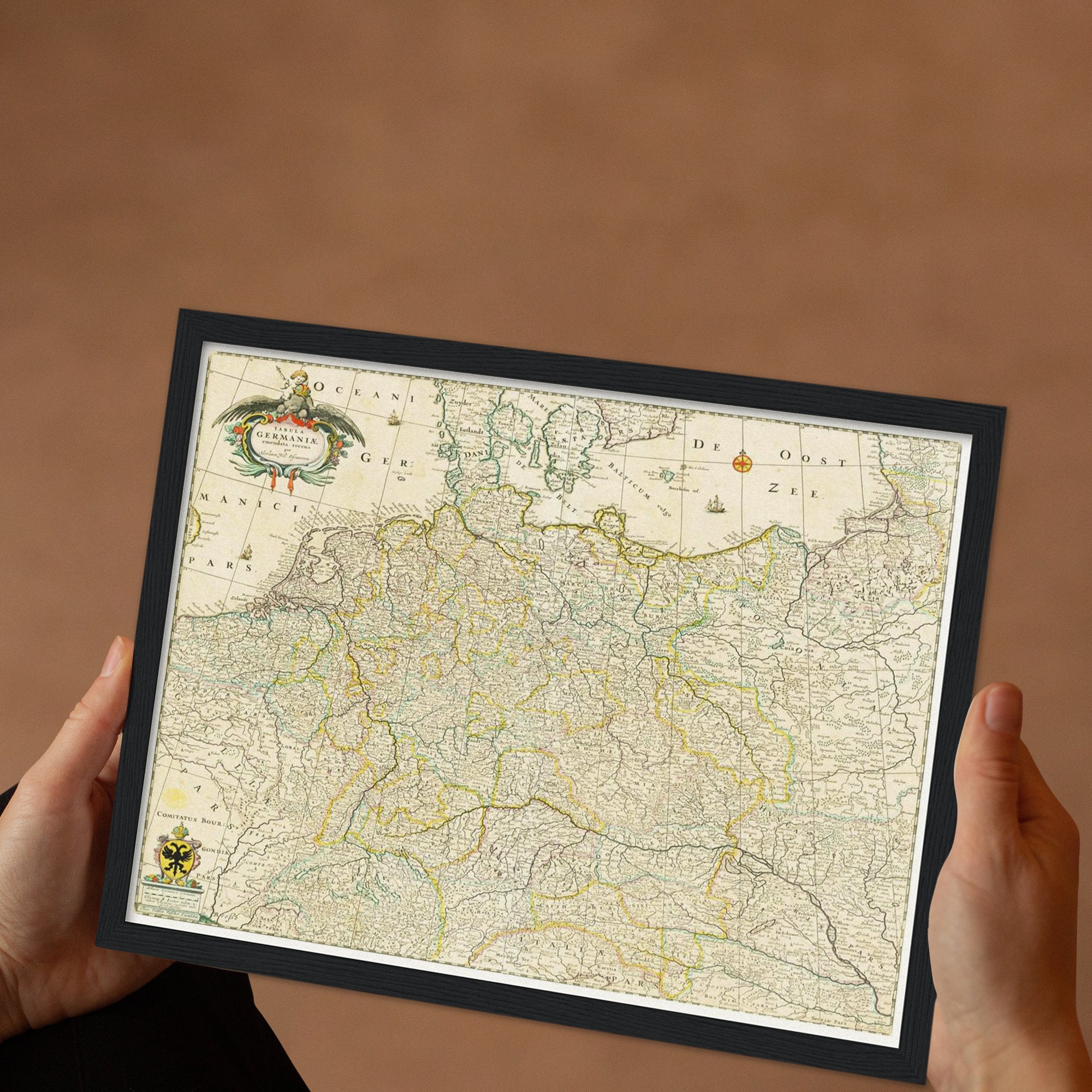 Historical Map Germany Around 1650 - Etsy