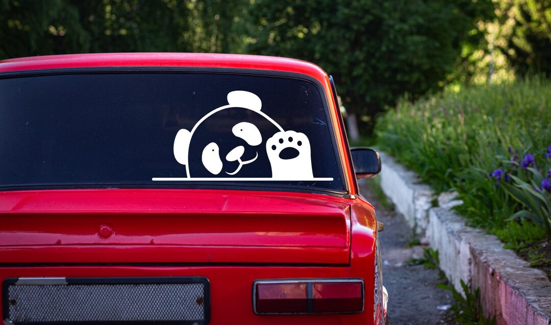 Waving Panda Car Decal Free Shipping Vinyl Decal Custom Decal Car ...