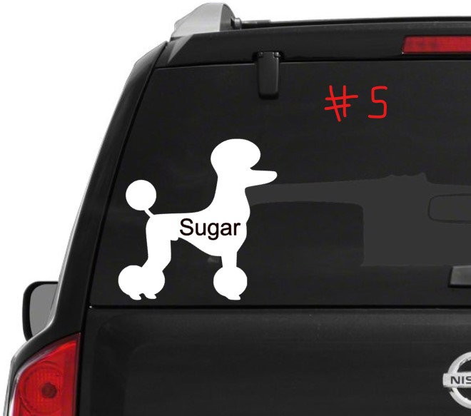 Personalized Dog Car Decal Free Shipping Vinyl Decal Custom | Etsy