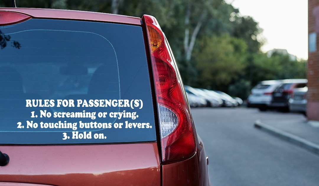Rules for Passengers Decal Free Shipping Vinyl Decal Custom Decal Car ...