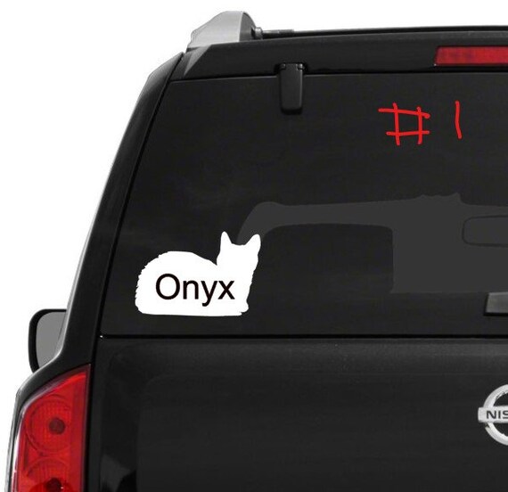 Personalized Cat Car Decal Free Shipping Vinyl Decal Custom - Etsy
